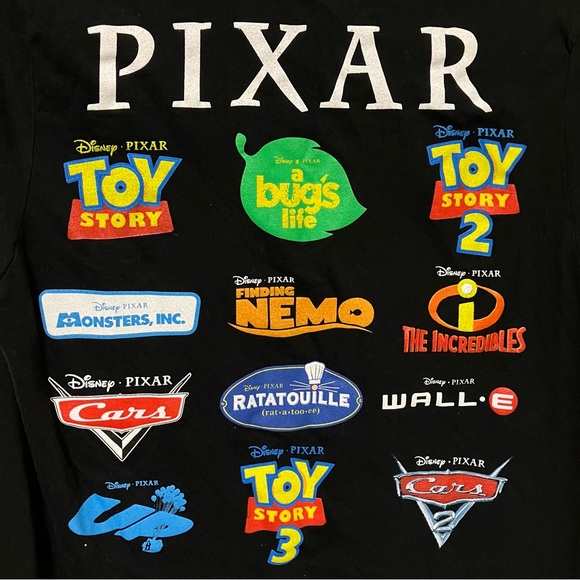 Pixar | Shirts | Pixar Disney Movie Promo Black Tshirt Toy Story Bugs ...